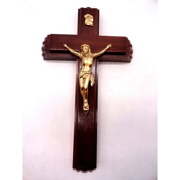 Wall Decor | Last Rites Crucifix Wood 13 Cross Candles Holy Water Vial ...